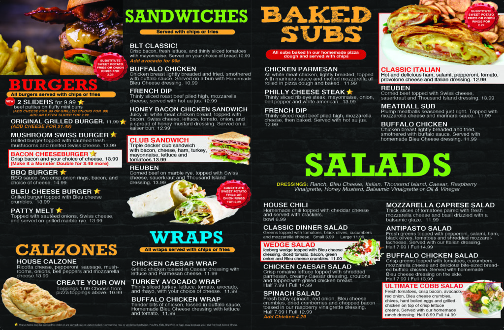 Menu – Tailgaters Sports Grill & IL Primo Pizza & Wings